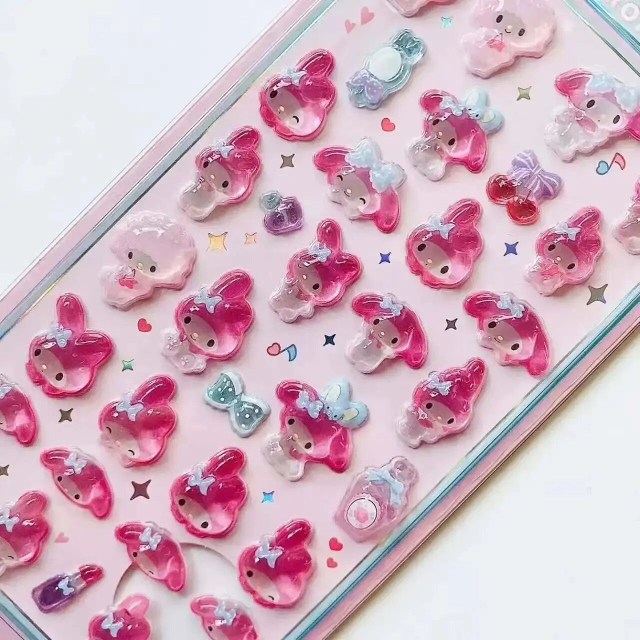 Наклейка 3D с объемным рельефом Hello Kitty, Sanrio Kawaii, для творчества, милые наклейки для детей, подарок