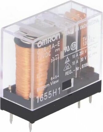Реле электромагнитное OMRON G2R-1A-E-DC12 SPST-NO Uобмотки 12ВDC 16A-250ВAC