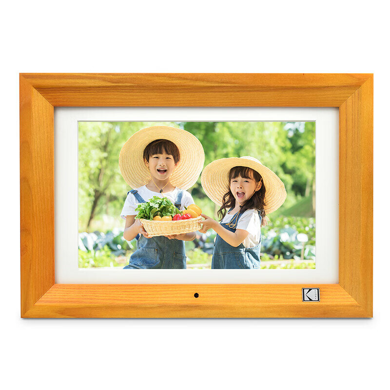 KODAK 1020V Цифровая рамка для фото 10.1 дюймов с натуральной древесной отделкой дистанционное управление