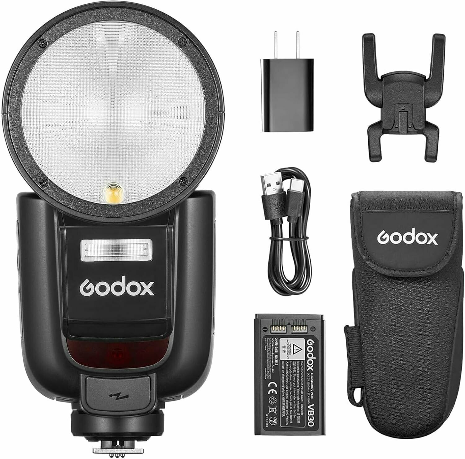 Вспышка Godox V1Pro C для Canon TTL, 1/8000 HSS, время перезарядки 1,3 с, беспроводная связь 2,4 ГГц