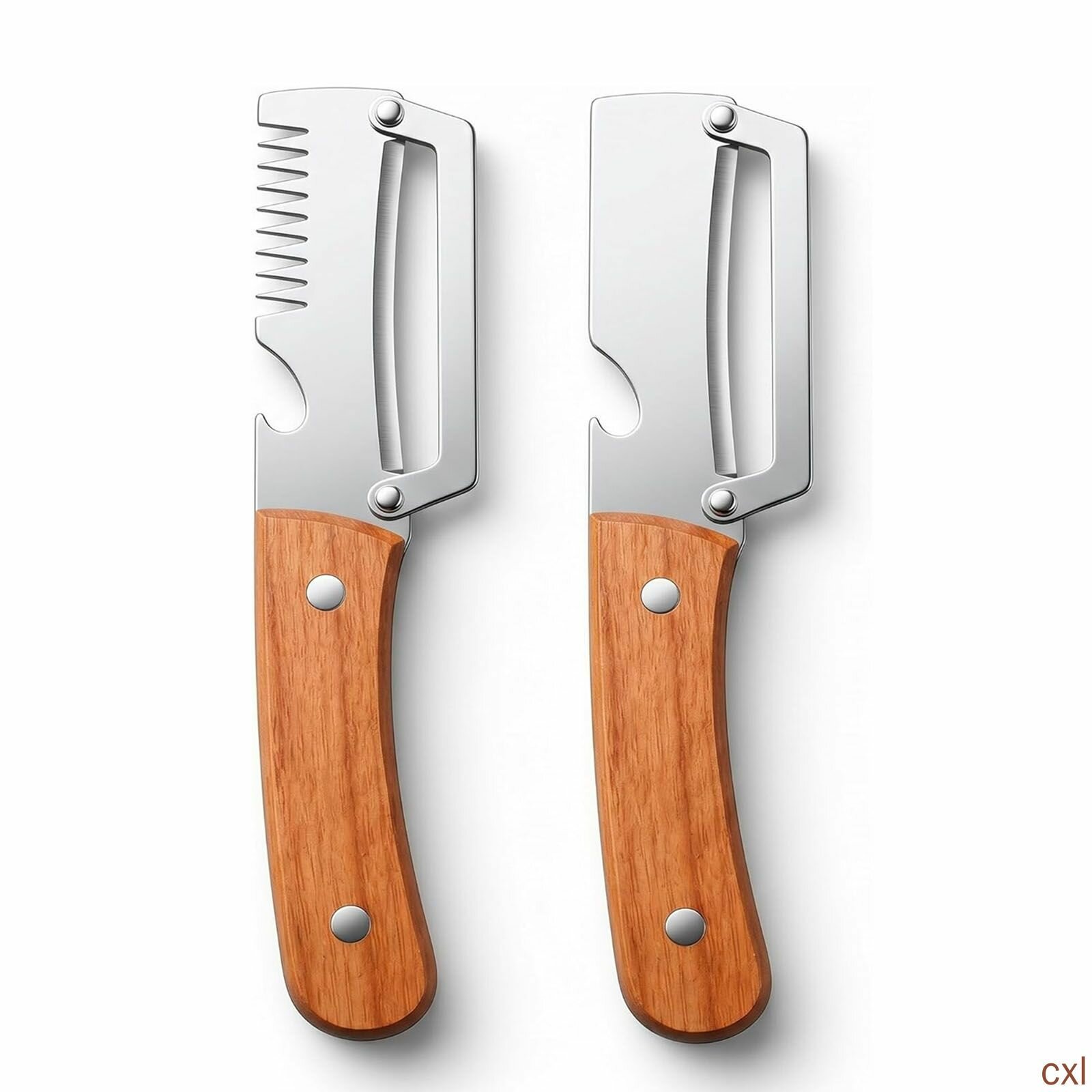 Деревянная ручка из нержавеющей стали Shredder и Peeler