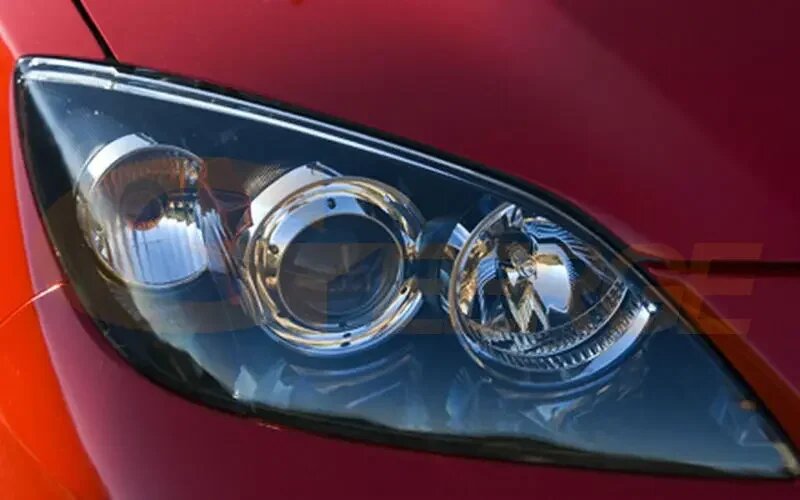 Комплект ультраярких CCFL-кольцевых фар Angel Eyes (Halo Rings) для Mazda 3 Mazda3 Speed Mazdaspeed BK 2003-2008 годов выпуска