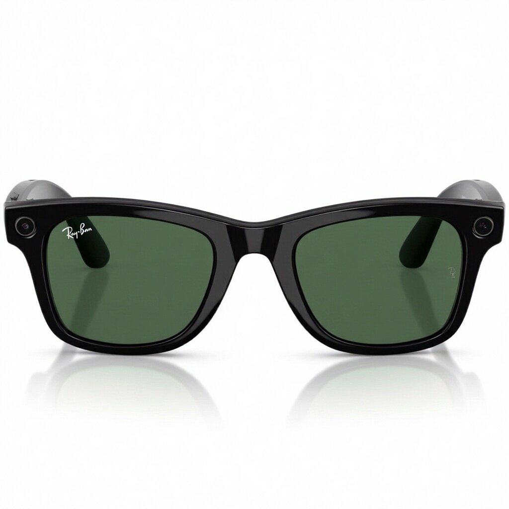 Умные очки Ray-Ban Wayfarer (Gen 2) with camera, Shiny Black/G-15 Green