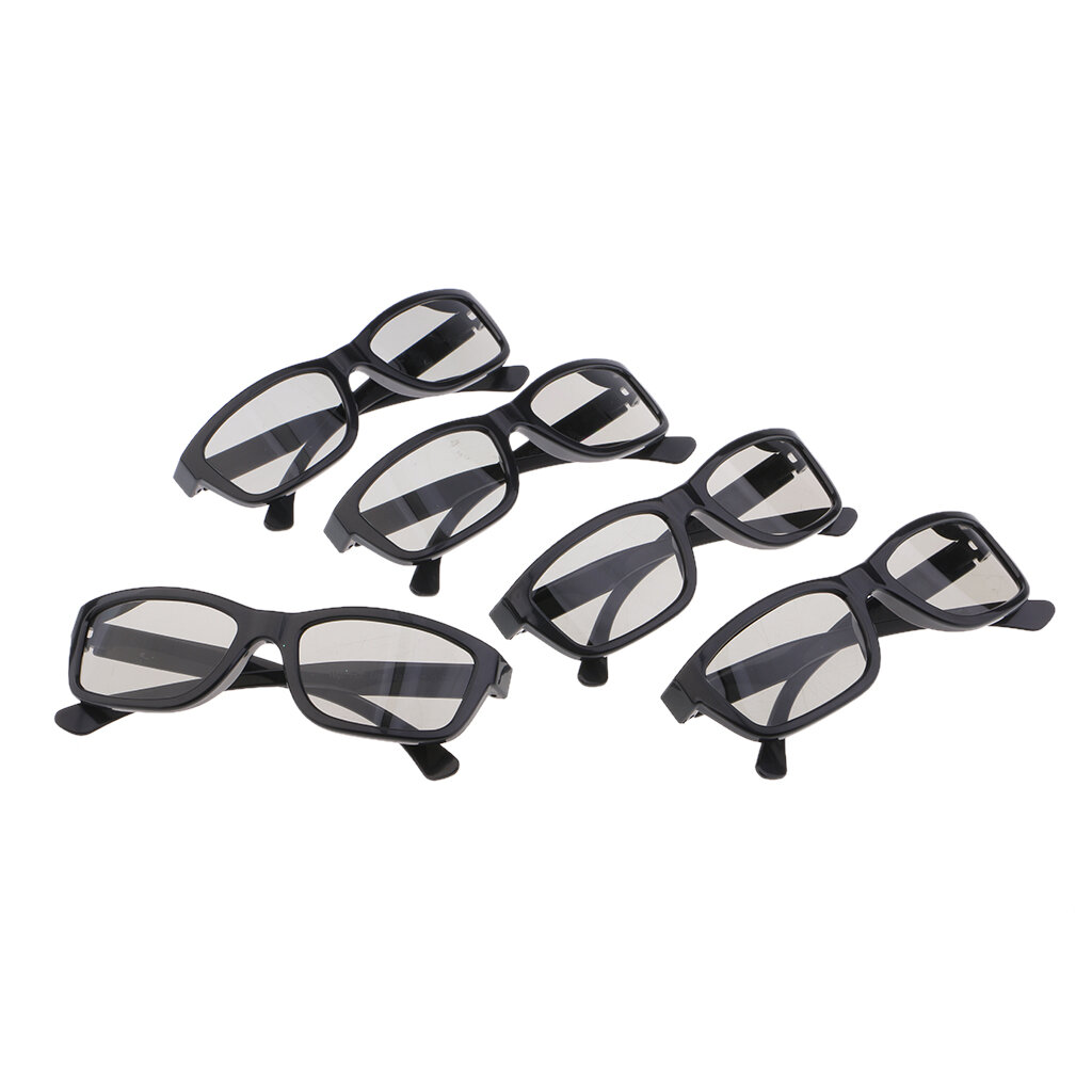 Пассивные 3D-очки 5x для телевизоров Panasonic, Toshiba и других производителей, черные.