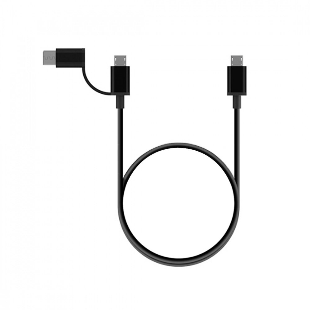 Кабель Mi 2-in-1 USB Cable Micro-USB to Type C Черный