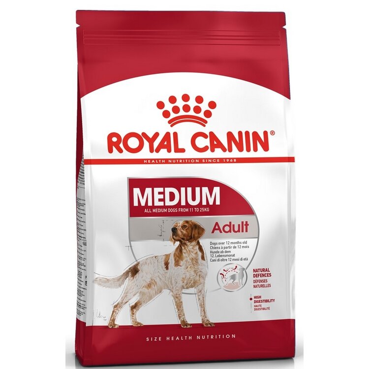 Royal Canin Medium Adult / Сухой корм Роял Канин Медиум Эдалт для Взрослых собак Средних пород в возрасте от 1 года до 7 лет фас. 3 кг