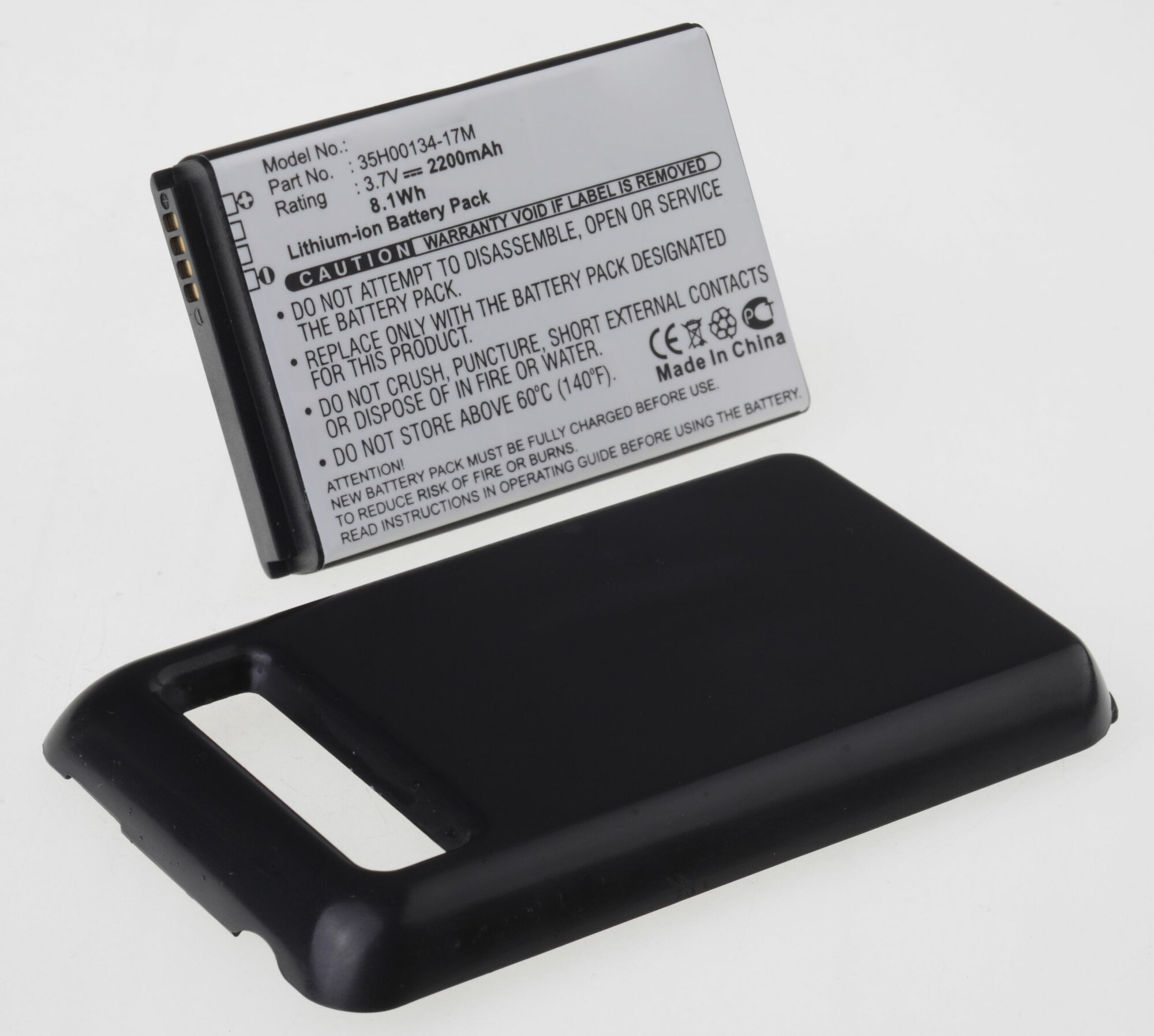 Аккумуляторная батарея iBatt 2200mAh для HTC 35H00134-17M, 7 Trophy, T8686, Spark, MWP6985, MWP6985VW, Trophy,