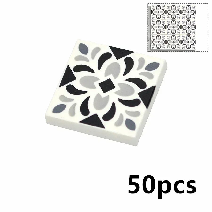 Леду блочные конструкторы кирпичики гладкие Белый, 50Pcs-C