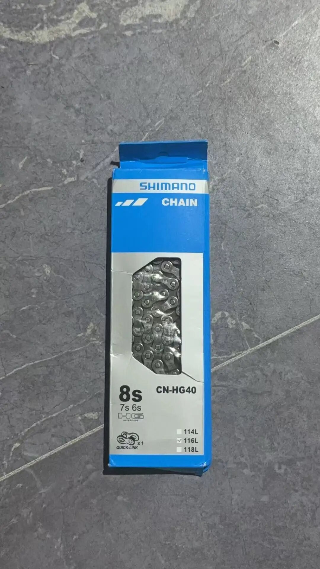 Цепь Shimano 8/9/10/11/12 скоростей HG40-678Speed(116L)