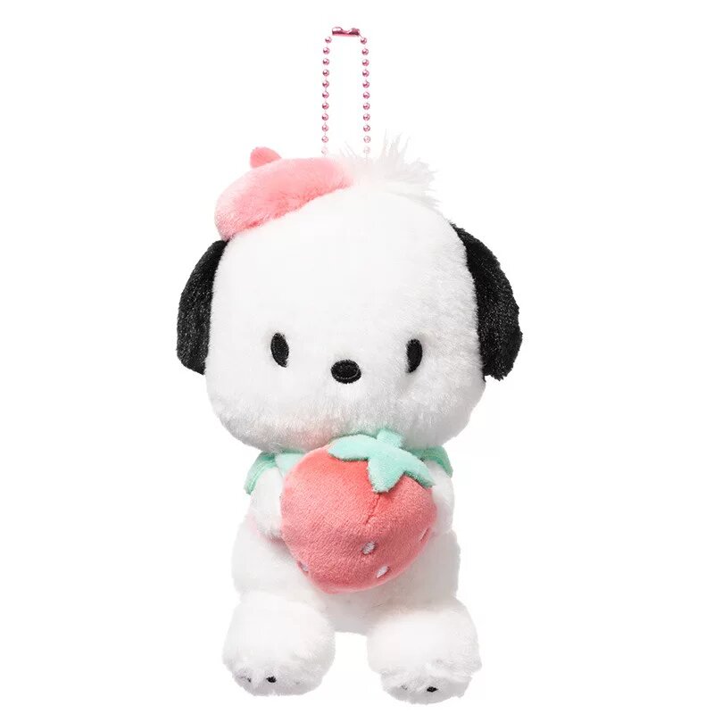Плюшевая подвеска-кукла MINISO Sanrio в виде клубники, милый брелок для сумки, кукла Куроми Плюшевая игрушка Почакко