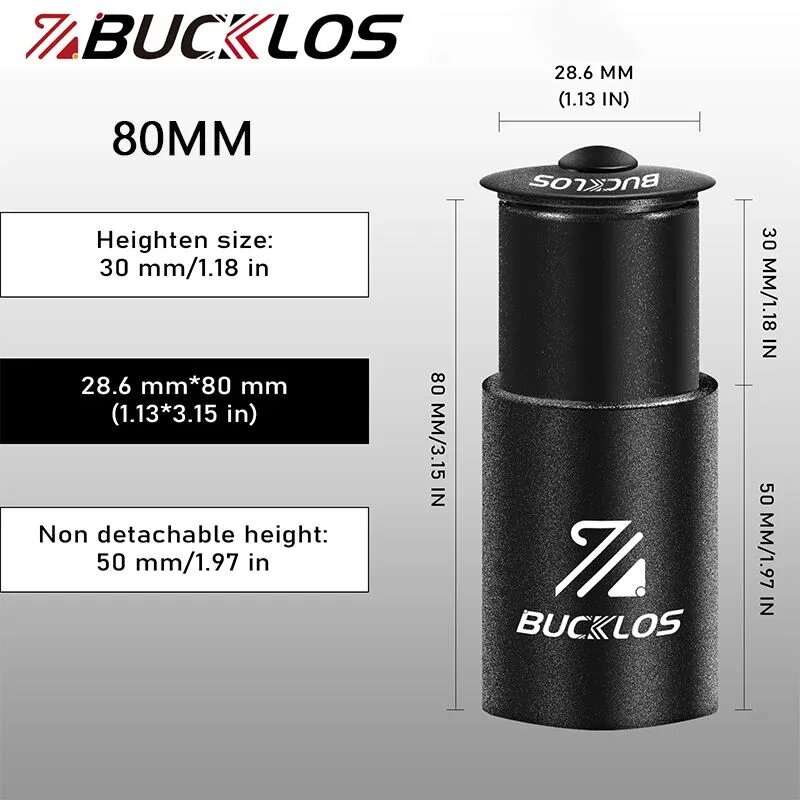 Удлинитель руля велосипеда 70mm 80mm 100mm 115mm 120mm 135mm 155mm 165mm 180mm 200mm 225mm 28.6mm BUCKLOS