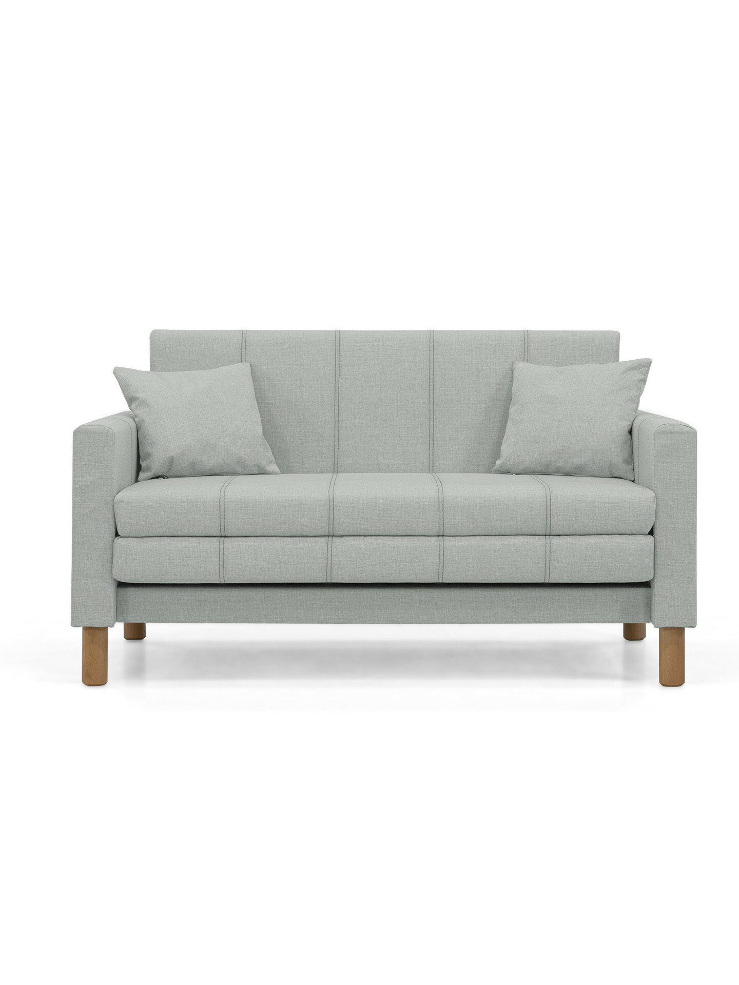 Диван Уют Лайт Strong Plus 02 FM 116x76x81 см, серый Рогожка, выкатной Фиеста — фото 1