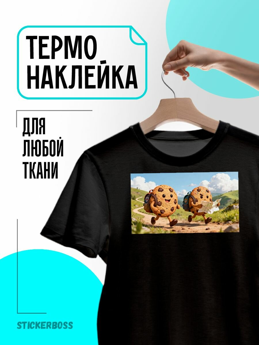 Термонаклейка термотрансфер на одежду "Печеньки"