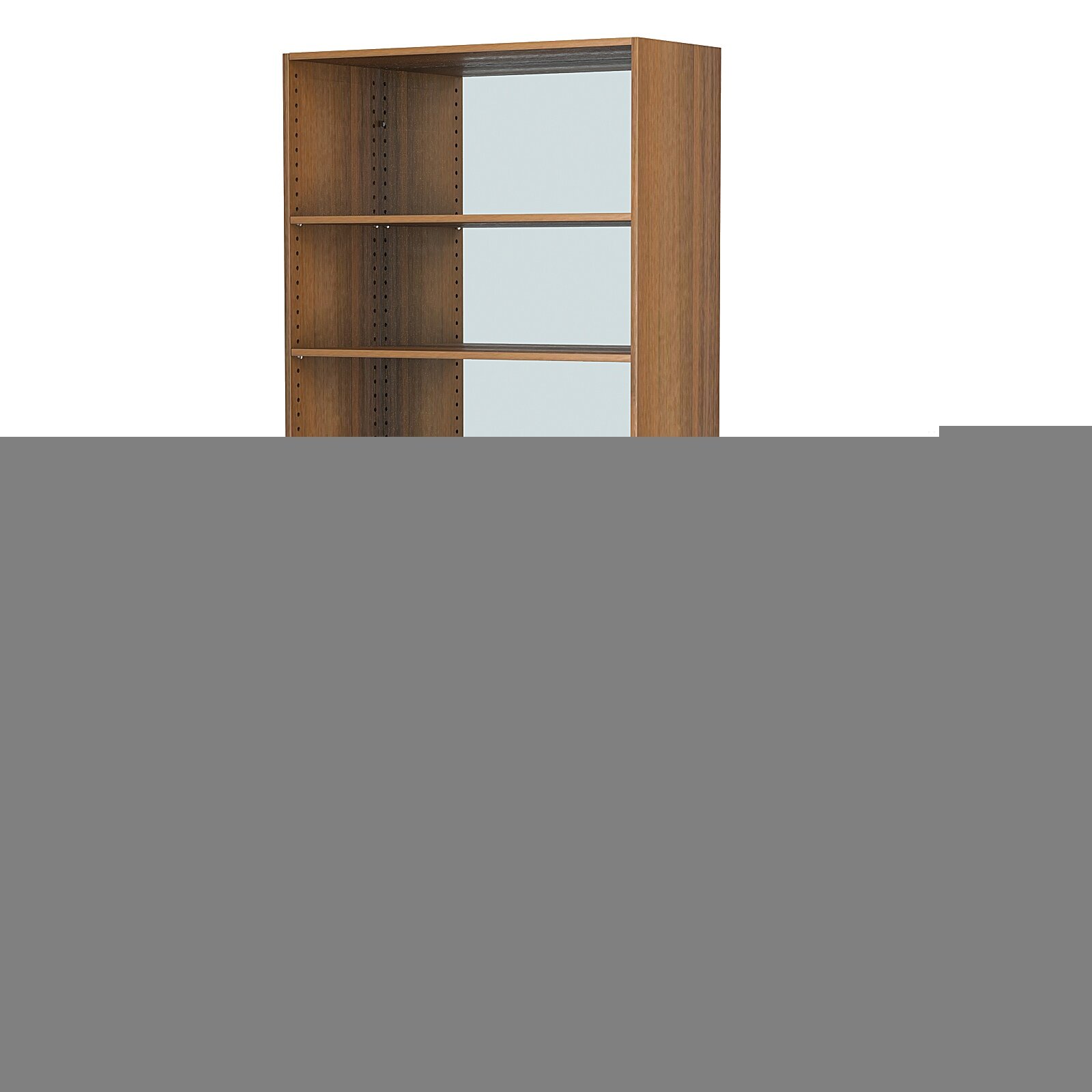 Стеллаж из ДСП с 4-мя полками 400x900 мм серии LEVEL-4 №14-2 (З/C - зеркало), Орех