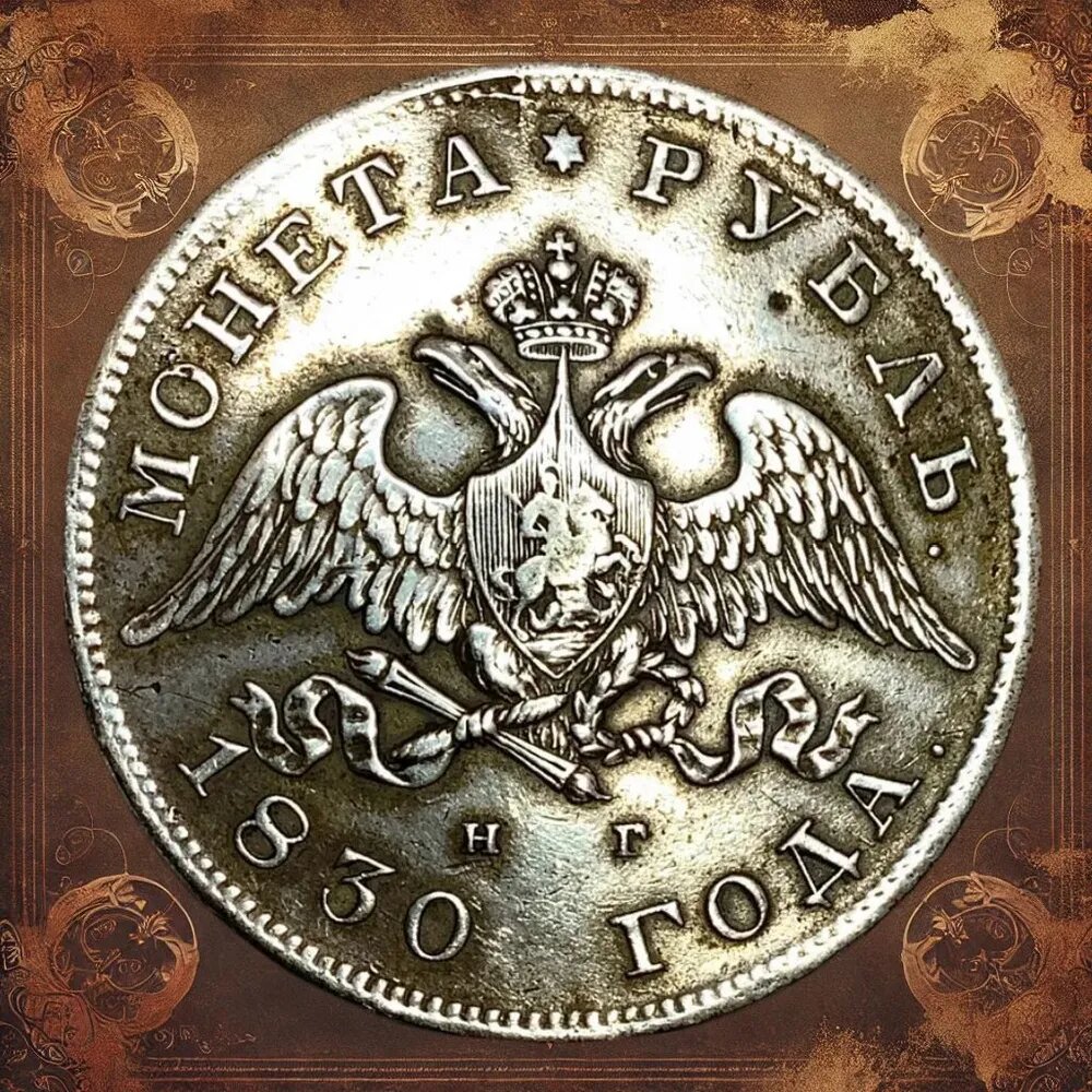 Монета Российской Империи 1 рубль 1830 года, СПБ-НГ. Николай I. Серебро