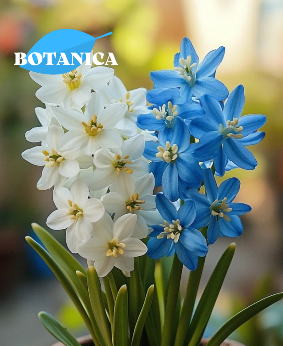 Луковицы цветов, botanica garden, TWIN Пушкиния Либанотика 5шт/Либанотика Альба 5шт (10 штук)