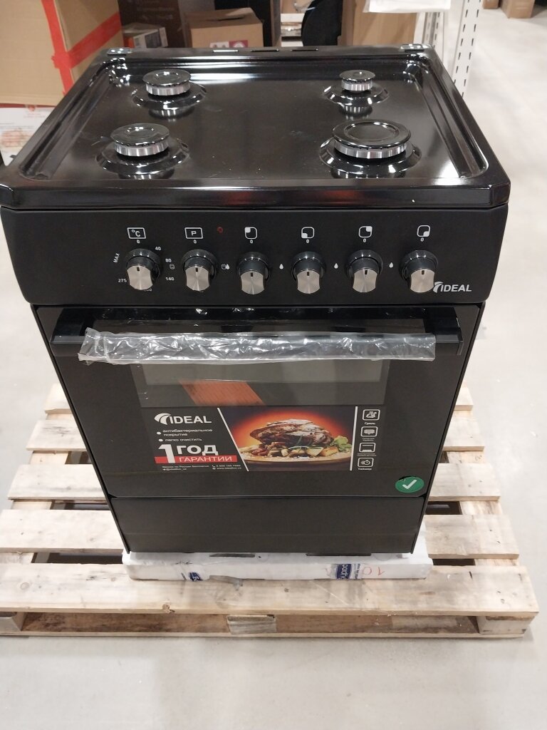 Плита газоэлектрическая IDEAL L 110 чёрный Econom ГК (1484574)