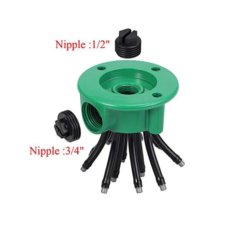 Разбрызгиватель/дождеватель Multifunctional Sprinkler 360 degrees, зеленый/черный — фото 1