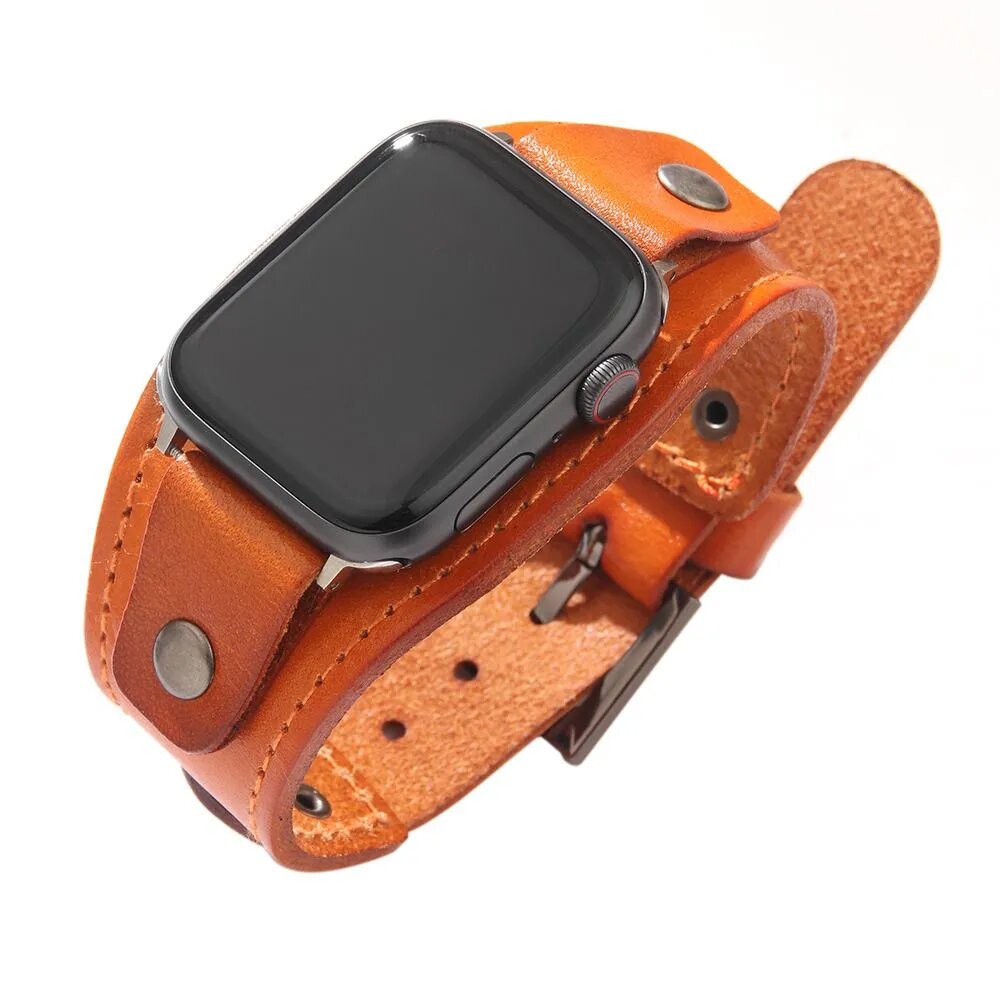 Ремешок для смарт-часов/для Apple Watch 1 2 3 4 5 6 7 8 9/SE Ultra/Кожаный винтажный браслет