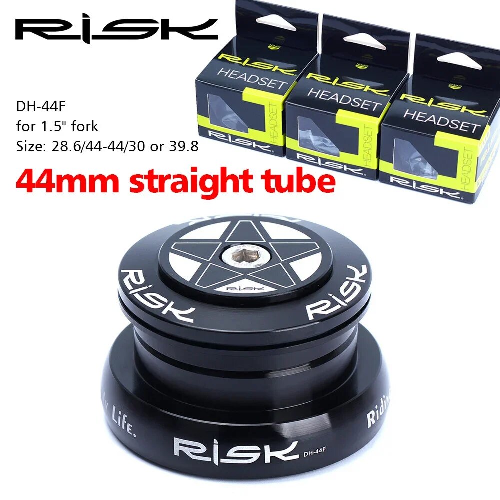RISK MTB велосипедная гарнитура ДХ-44Ф черная 44 мм DH-44F 44-44mm
