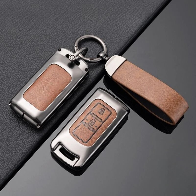 Чехол для ключа из мягкого цинкового сплава для Mitsubishi Xpander, Outlander, Brown, Коричневый