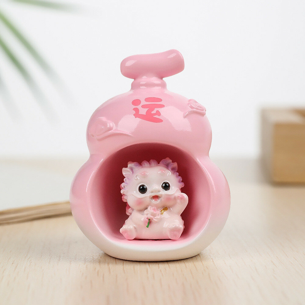 Resin pixiu craft with good fortune for wedding gift and festival decor pink
