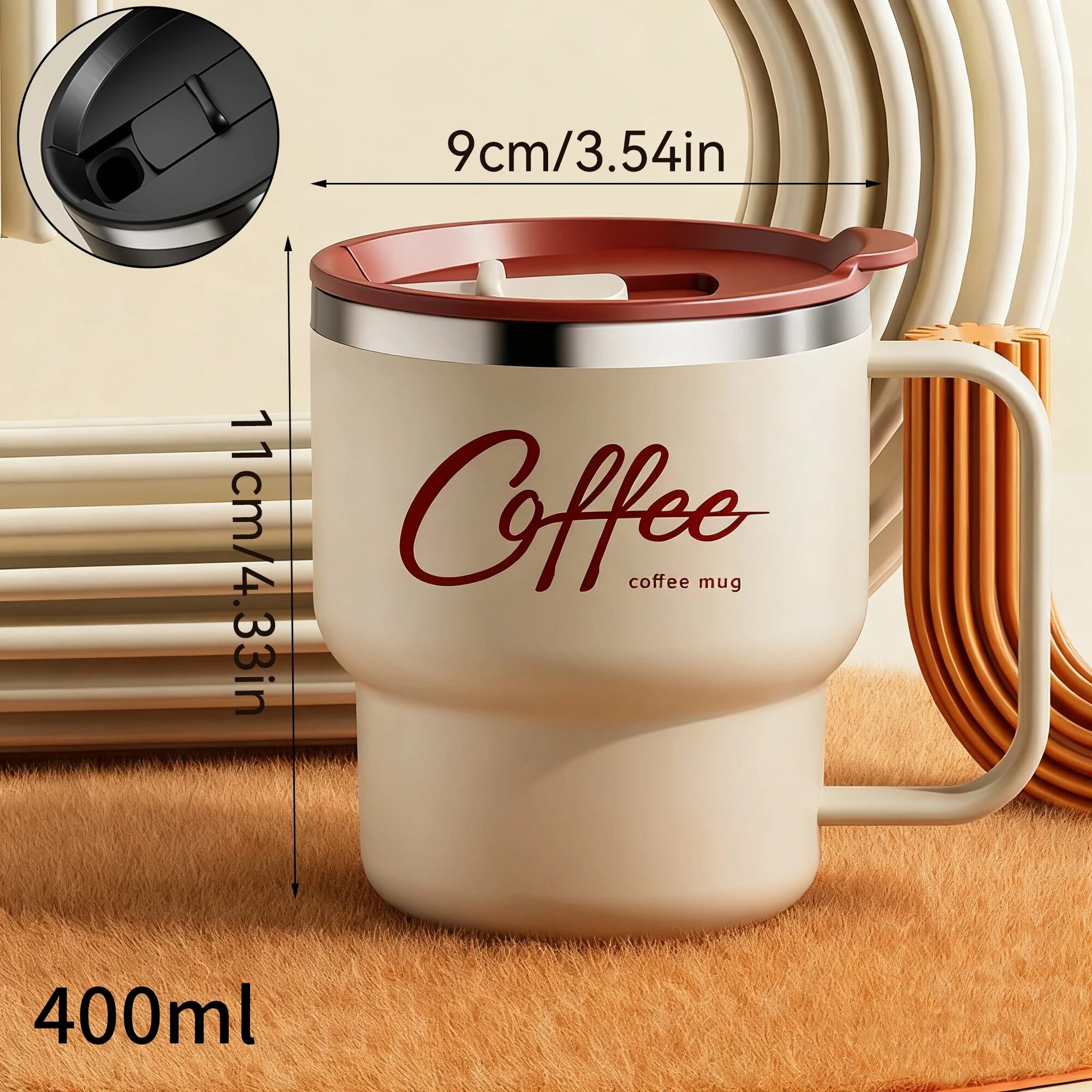 Кружка WORTHBUY из нержавеющей стали Коричневый, C Style Cream
