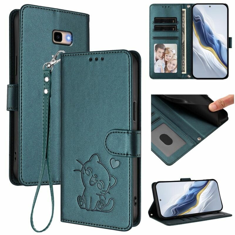 Чехол книжка для Самсунг Галакси J4 Плюс и J415 ( Samsung Galaxy J4 Plus и J415 ) кожаный с магнитной застежкой, с функцией подставки, коротким шнурком