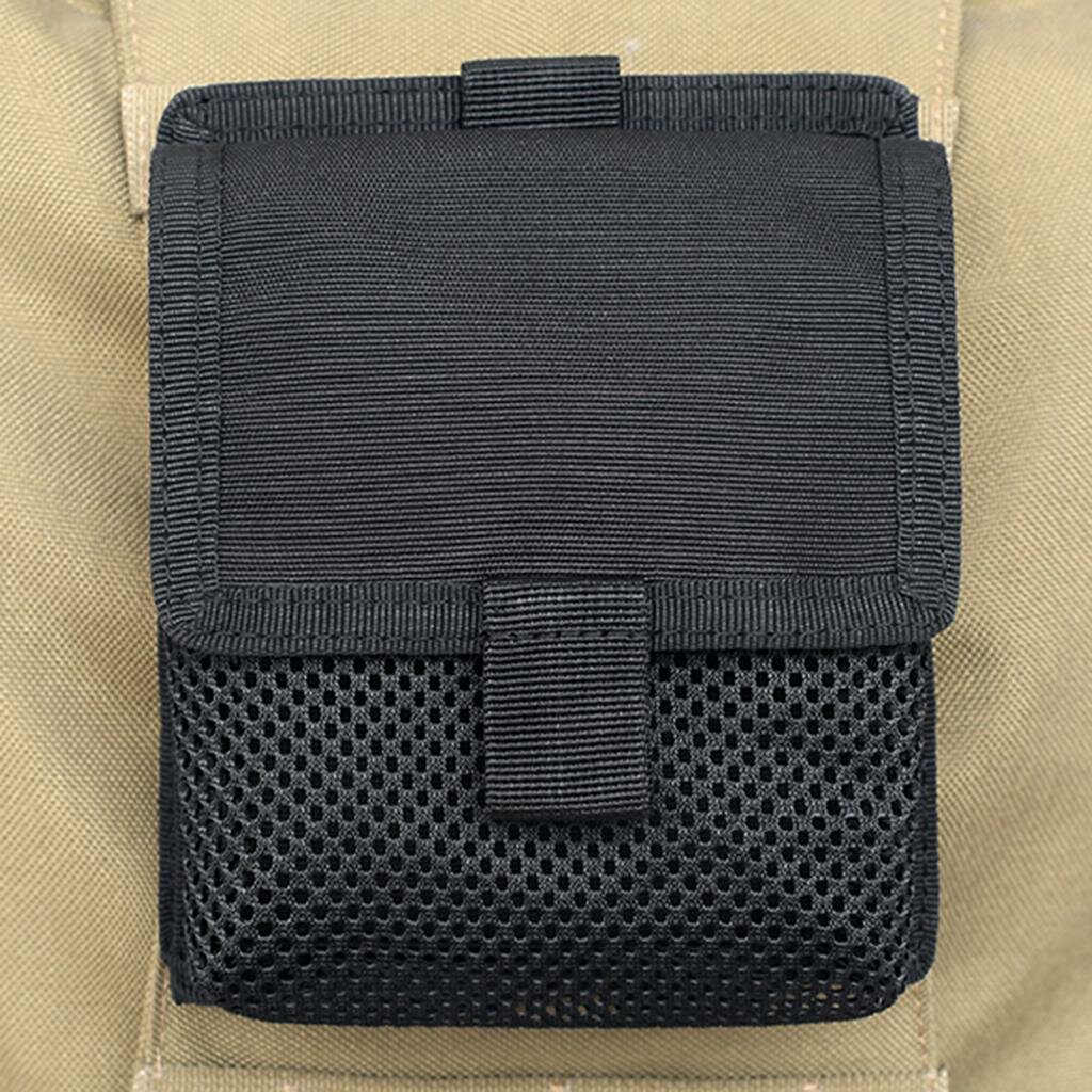 Многоцелевой компактный тактический поясной подсумок MOLLE, небольшой универсальный подсумок, черный.