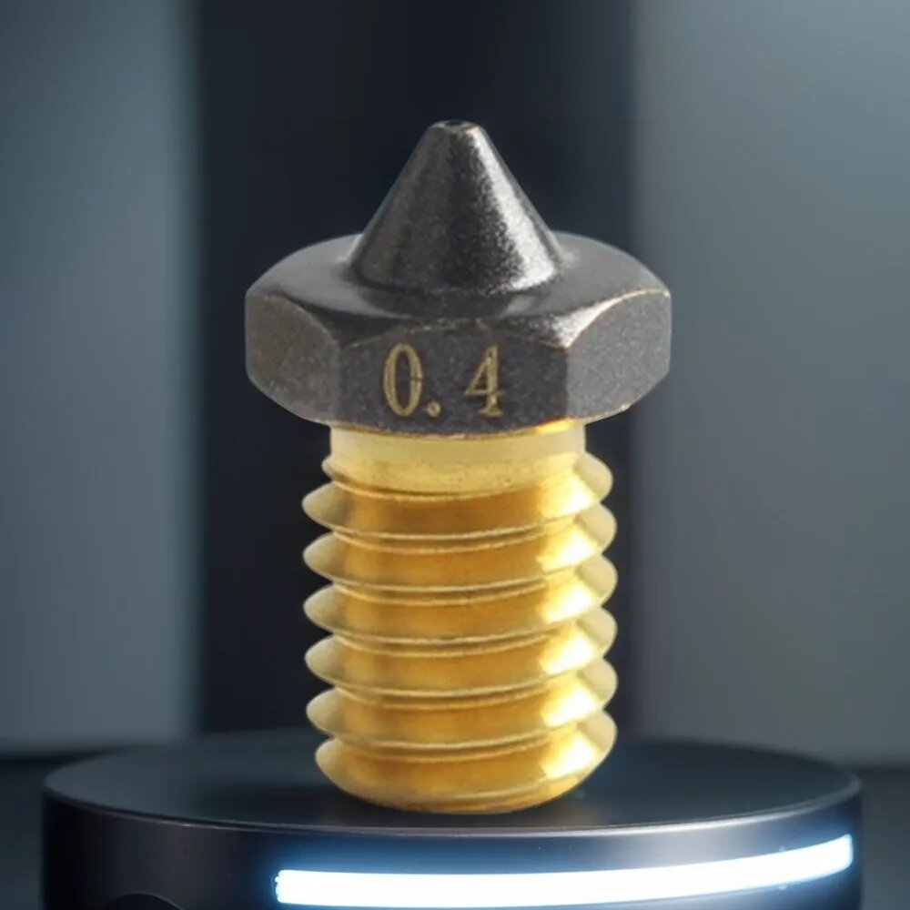 Сопло для 3D-принтера VORON/MK3S с тефлоновым покрытием и тремя отверстиями, диаметр 0.4 мм
