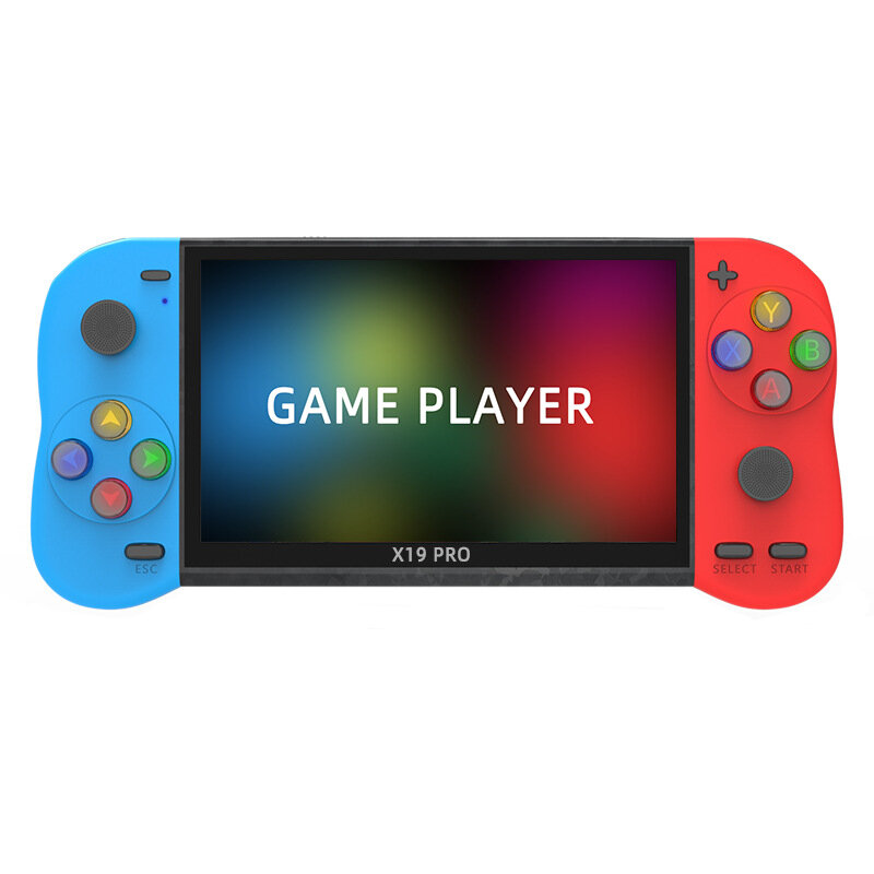X19PRO Портативная игровая консоль с двойными джойстиками сине-красный цвет без контроллера совместимость с GBA FC