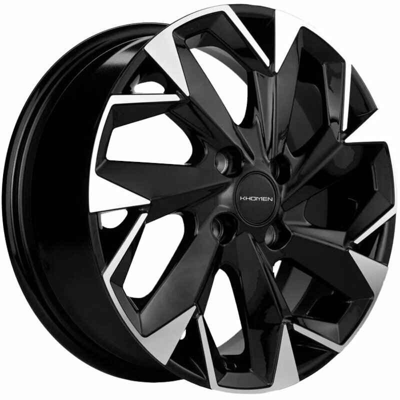 Литой колесный диск Khomen Wheels KHW1508 (Nexia) 6x15/4x100 ET45 D56,6 Black-FP
