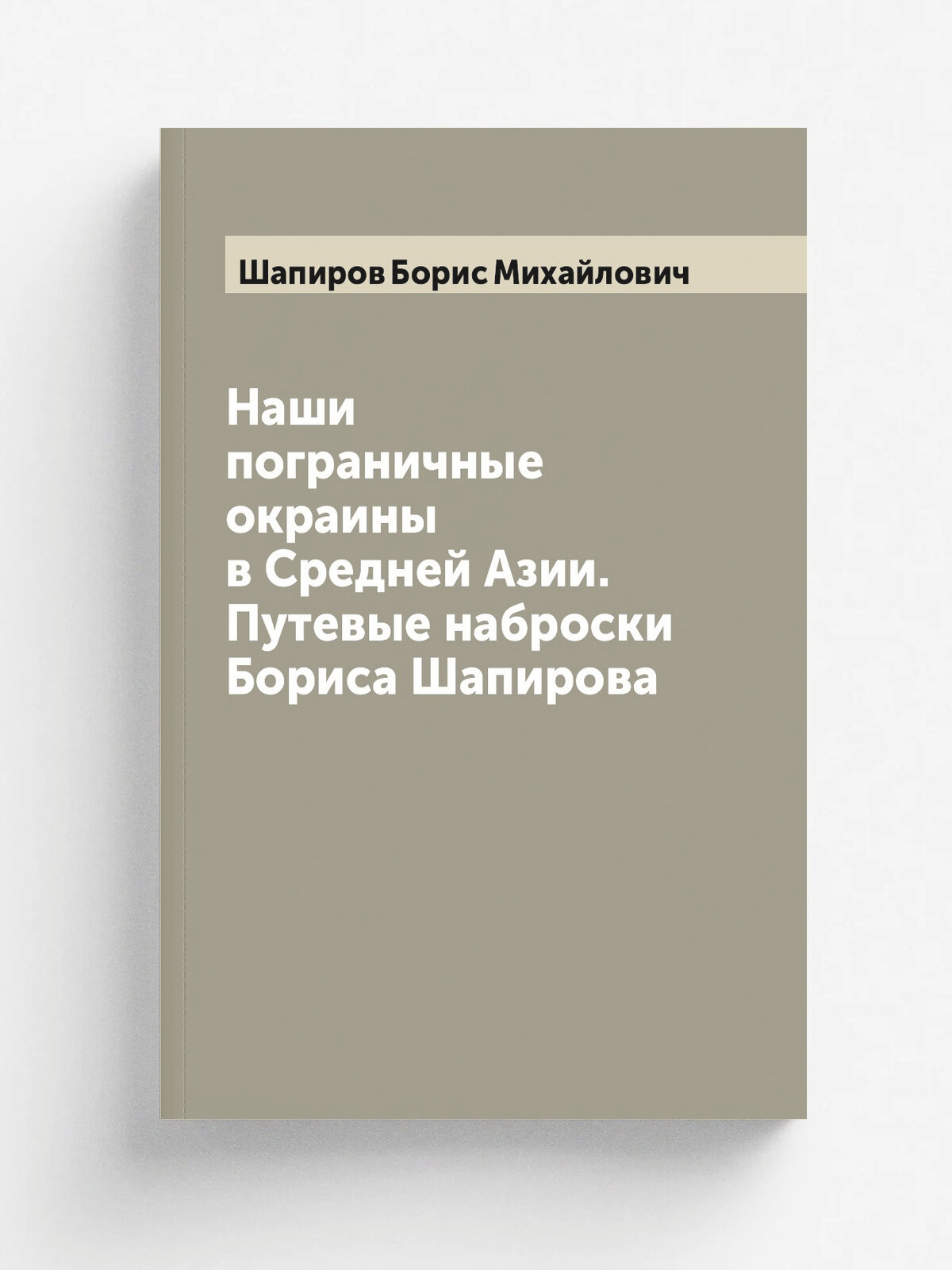 Наши пограничные окраины в Средней Азии. Путевые наброски Бориса Шапирова
