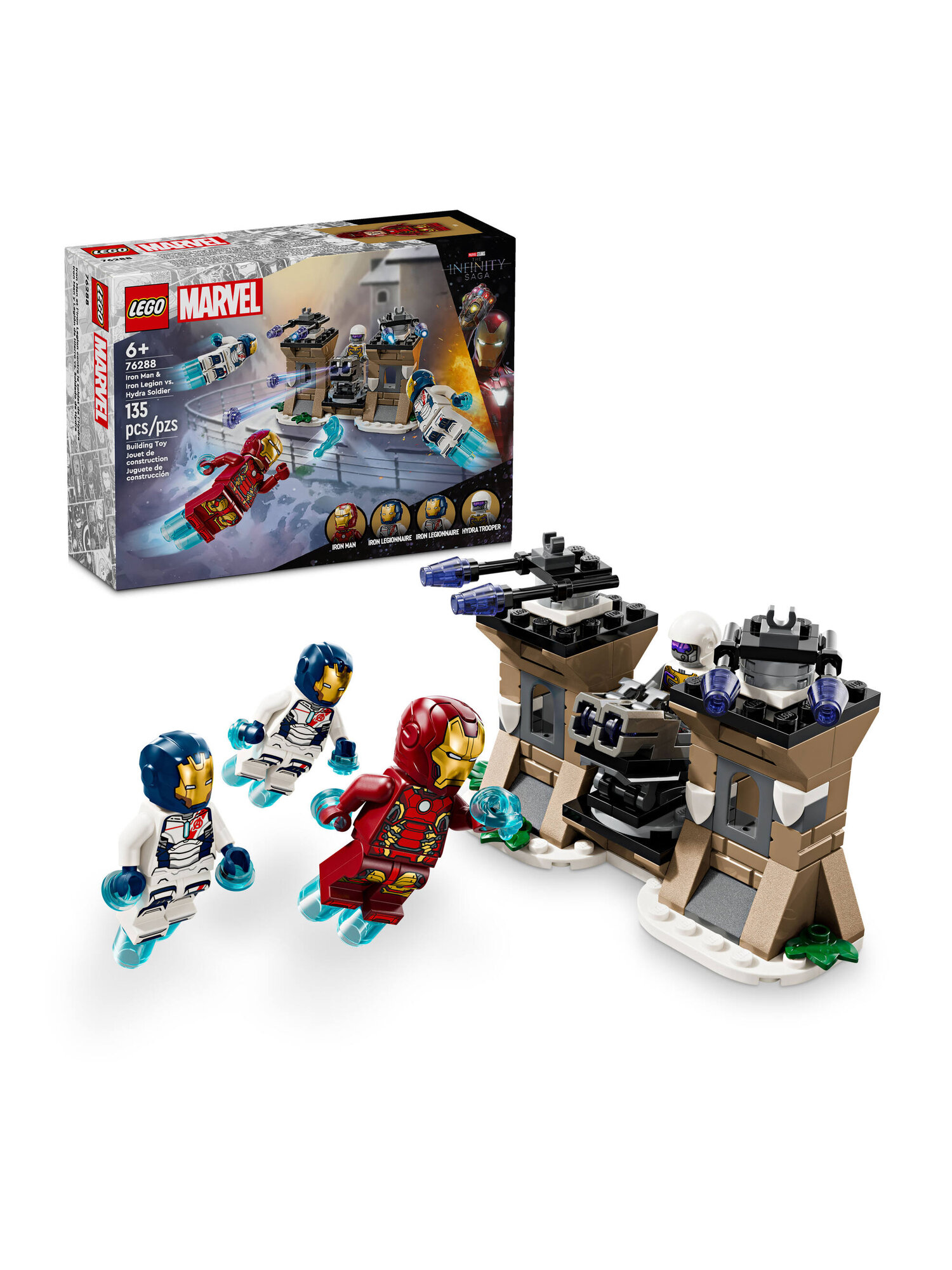 Конструктор LEGO Super Heroes 76288 Железный человек и Железный легион против Солдат Гидры, 135 дет.