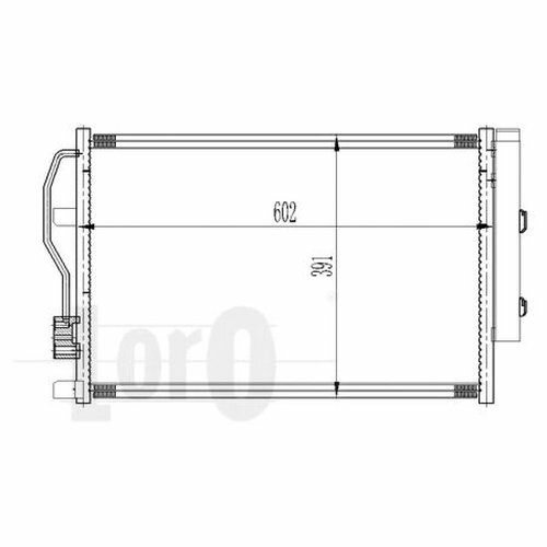 Радиатор кондиционера CHEVROLET AVEO (T300) (11-) 1.2 i (с осушителем) LORO 0070160002