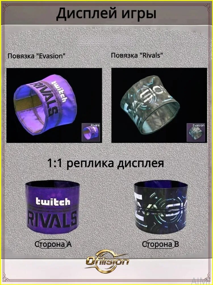 Двухсторонняя нарукавная повязка на липучке Evasion/Rivals, тактическая нашивка серии Escape from Tarkov на резинках