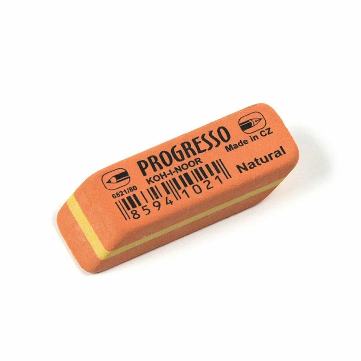Ластик Koh-I-Noor Progresso 6821/80, 41х14х8мм, прямоугольный, скошенные края, натуральный каучук (6821080006KDRU)