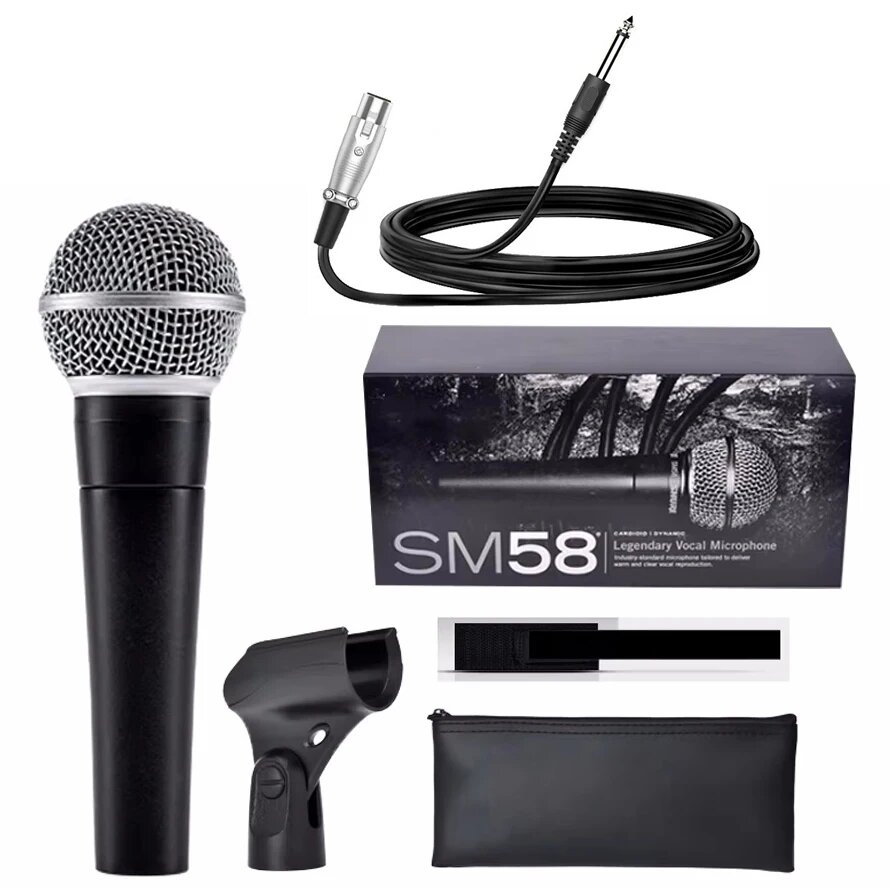 Профессиональный динамический проводной микрофон AyeBeau SM58