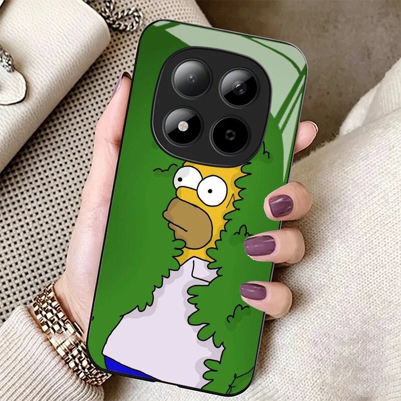 Стеклянный чехол для телефона с рисунком Homers-S-Simpsons для KHTY00512C, Redmi Note 15 Pro 5G