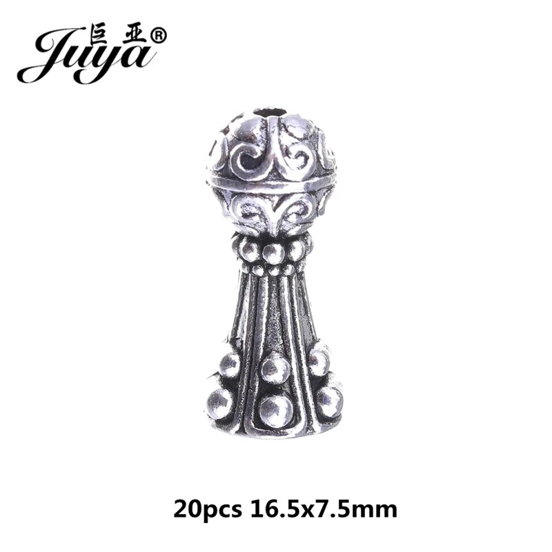JUYA бусины металлические античное серебро 20pcs 16.5x7.5silver