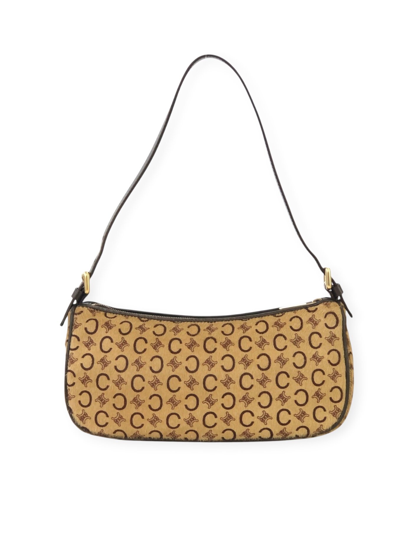 Сумка CELINE Macadam Mini Vintage, бежевый, коричневый — фото 1