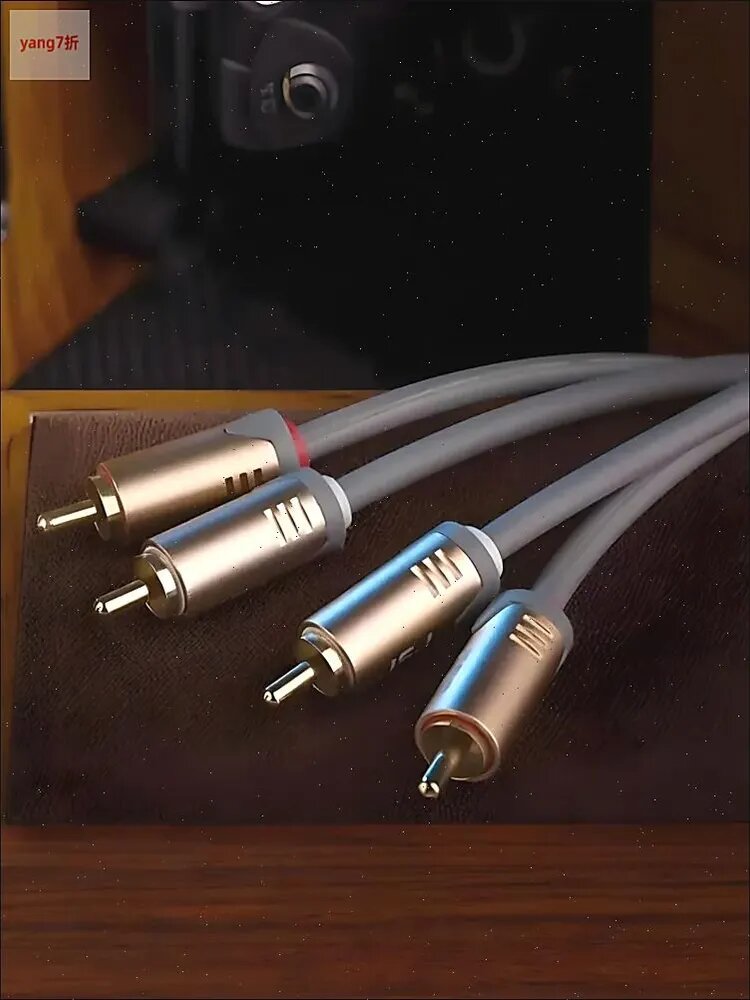 Аудиокабель RCA/RCA, 3 м, серый, для аудио- и телевизионной техники, медный проводник, ПВХ — фото 1