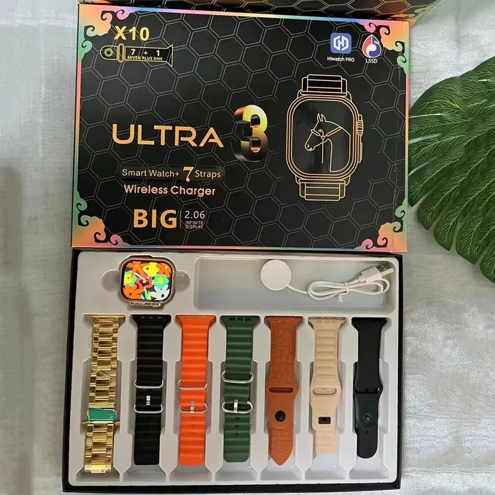 Смарт-часы HiWatch PRO ULTRA 3, 7 ремешков, беспроводная зарядка, 2.06" Infinite Display — фото 1