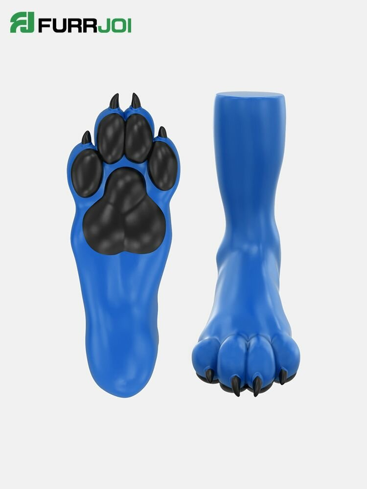 Furrjoi Новые силиконовые лапы собаки Silicone Furry Dog Feet, 11 расцветок, глянцевые звериные ботинки для фурсьют косплея
