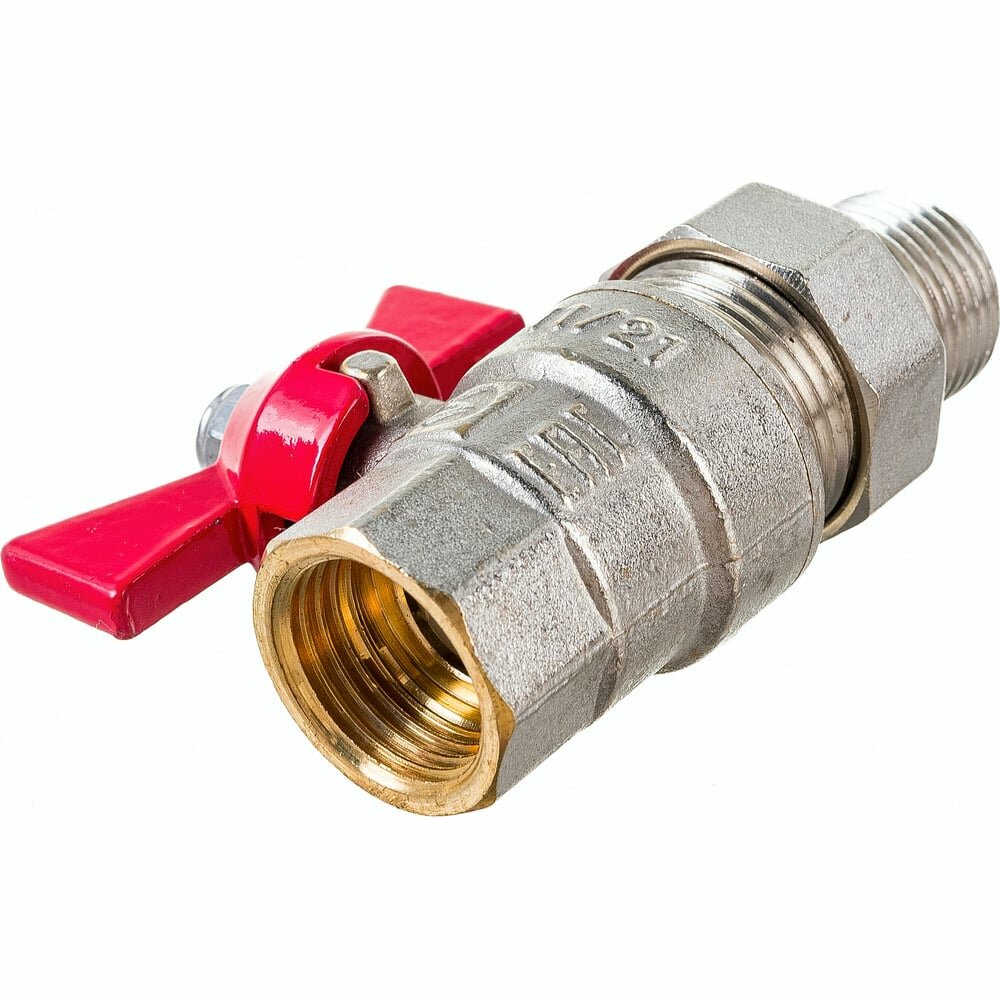 Шаровой кран с полусгоном Valtec BASE 1/2" внутренняя-наружная VT.227. N.04 — фото 1
