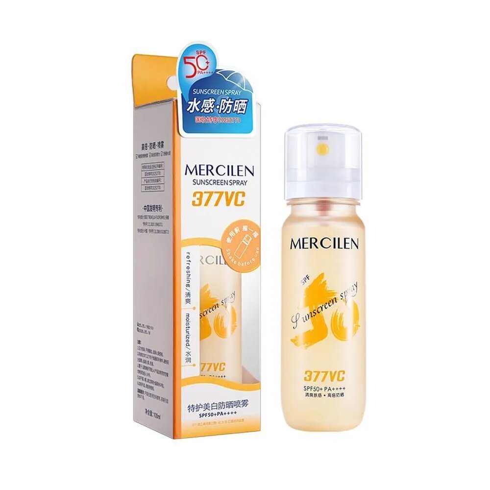 Солнцезащитный крем спрей 50 spf для лица и тела, 100 мл