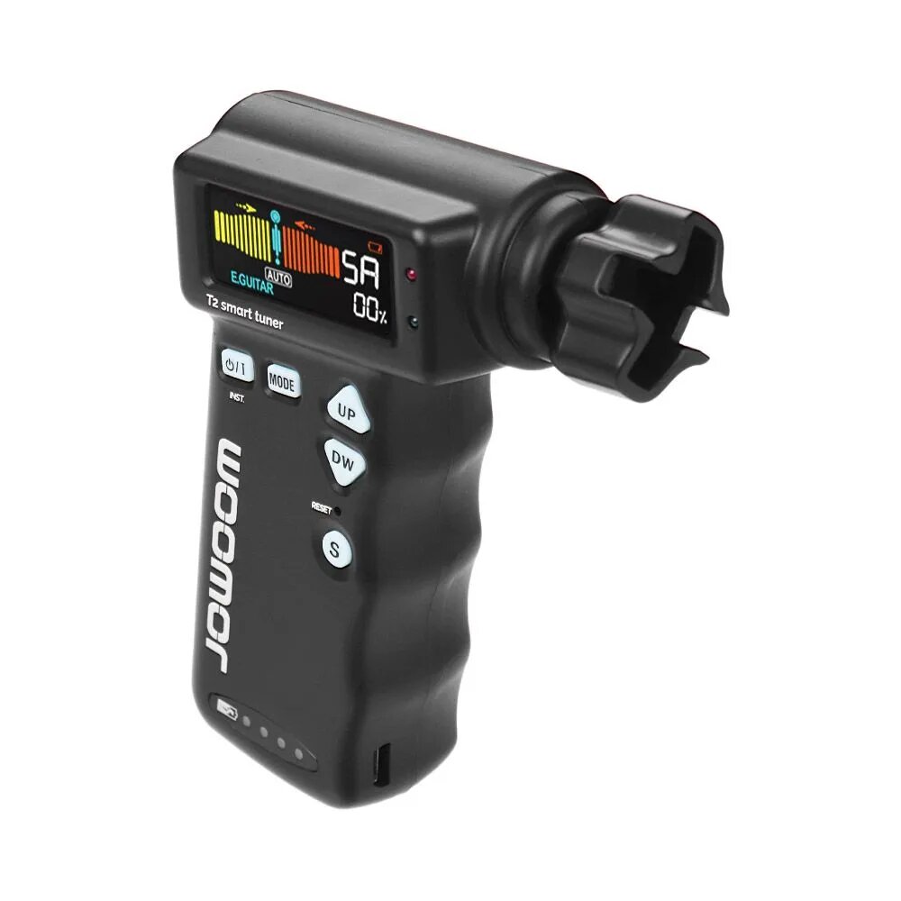 Гитарный тюнер Woomor T2 smart tuner + String Winder, черный
