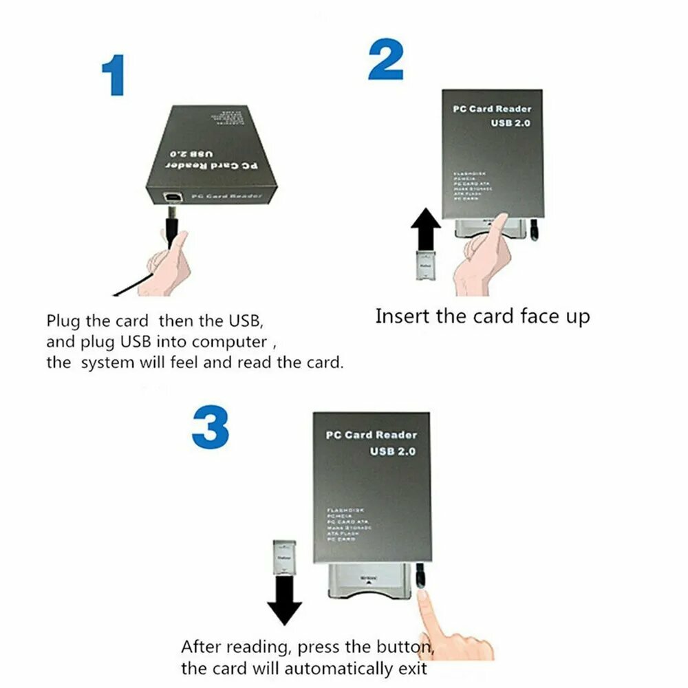 Устройство Чтения Карт USB2.0 PCMCIA Устройство Чтения