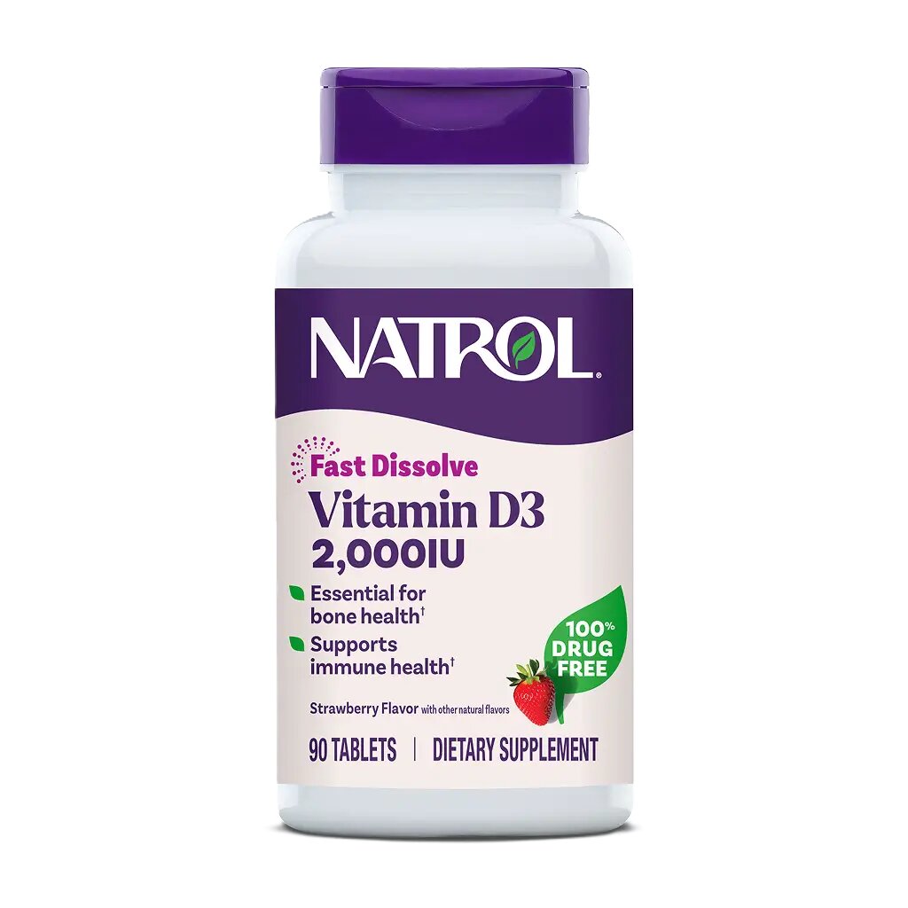 Natrol Витамин D3 /Vitamin D3 2000 ME таблетки быстрорастворимые массой 400-420 мг 90 шт