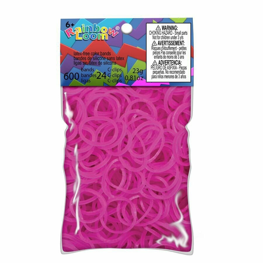 Резинки для плетения браслетов Rainbow Loom гелевые Красно-фиолетовый, Red Violet (B0025)